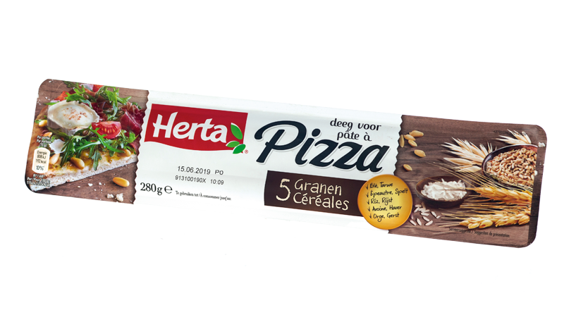 Herta haalt pizzadeeg met "vijf granen" uit de rekken